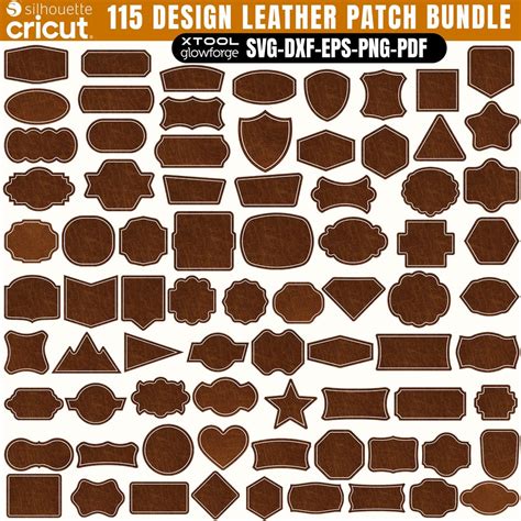 Leather Patch Svg Bundle 115 Hat Patch Designs Digital Download Etsy