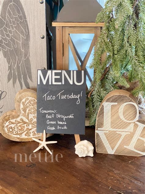 Mettle Modern Design This Cute Little Menu Sign Was Made Using The 1 1 2” Letters From January