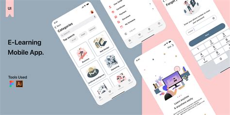 e learning mobile application on behance