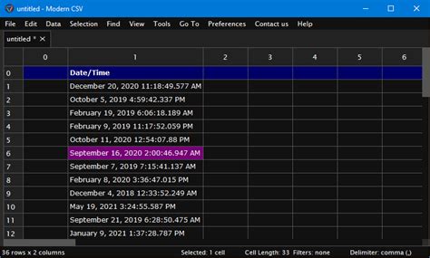 Commands Reference - Modern CSV Documentation