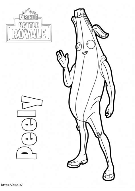 Skeleton Peely Coloring Page Skeleton Peely Coloring Page