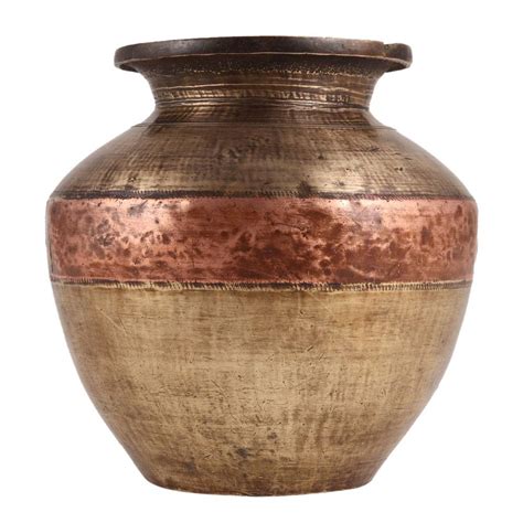 Brass And Copper Pot From North India