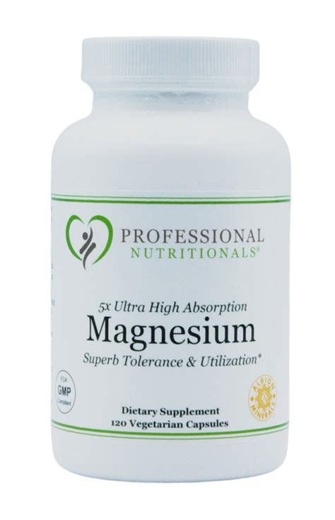 Magnesium Capsules (Ultra High Absorption) - Professional Nutritionals ...