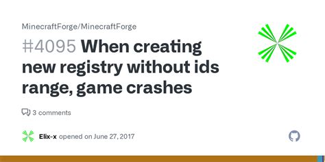 when creating new registry without ids range game crashes · issue