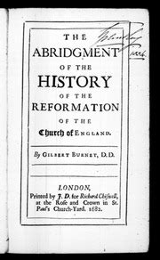 The Abridgment Of The History Of The Reformation 1682 Burnet