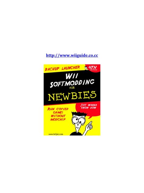 wii softmodding for dummies v4 1 pdf wii computer hardware