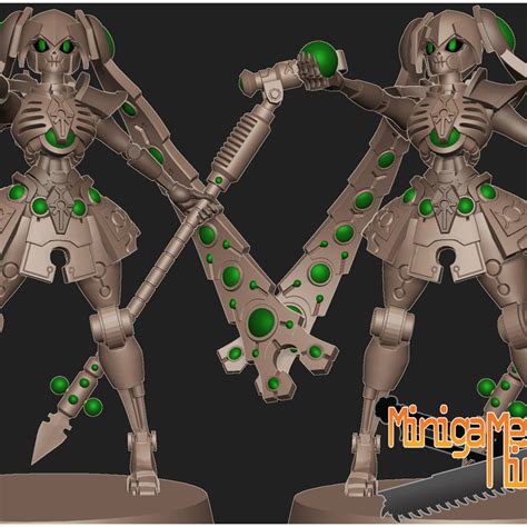 3d Printable Necrolord Miku Anime Figurine By Minigames Miniatures
