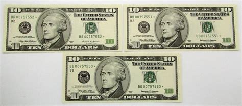 3 1999 10 Star Notes Consecutive