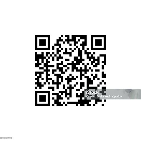 샘플 Qr 코드 아이콘입니다 벡터 그림을 흰색 배경에 고립입니다 0명에 대한 스톡 벡터 아트 및 기타 이미지 0명 Qr코드 가격 Istock