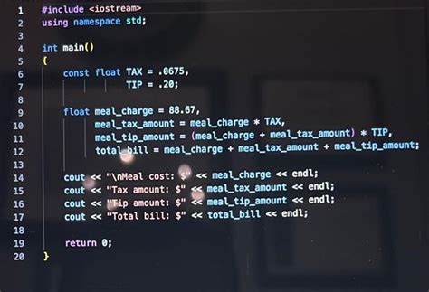 Solved Include Using Namespace Std Int Main Const