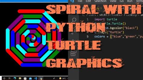Colorful Spiral In Python 🐍 With Turtle 🐢 Graphics Cyberwarriorsap