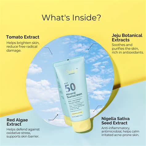 Mineral Sunscreen Spf 50 With Jeju And Tomato Extract Sunkey Skincare