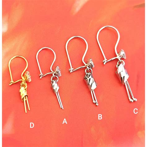 Jual Anting Gantung Bambu Ukir Perak Silver 925 Lapis Emas Shopee Indonesia