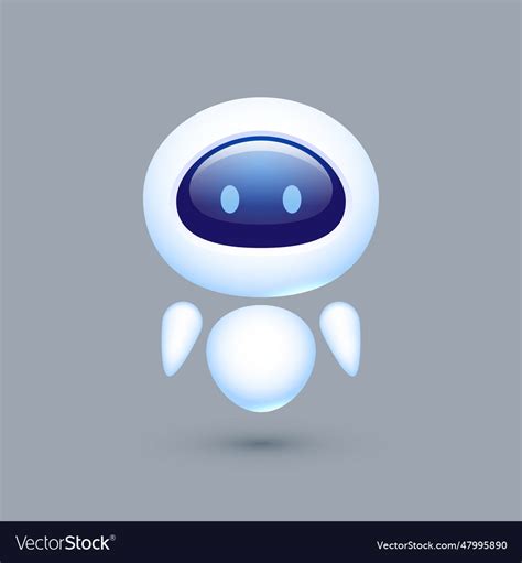 Chat Bot Robot With Emotions Concept For Customer Vector Image