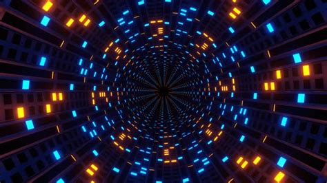 Orange And Blue Neon Circular Light Strobe Tunnel Background Vj Loop In 4k Backgrounds Motion