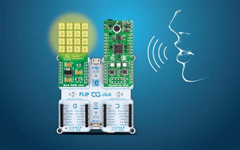 Voice Controlled LEDs Flip Click With SpeakUp Click Project