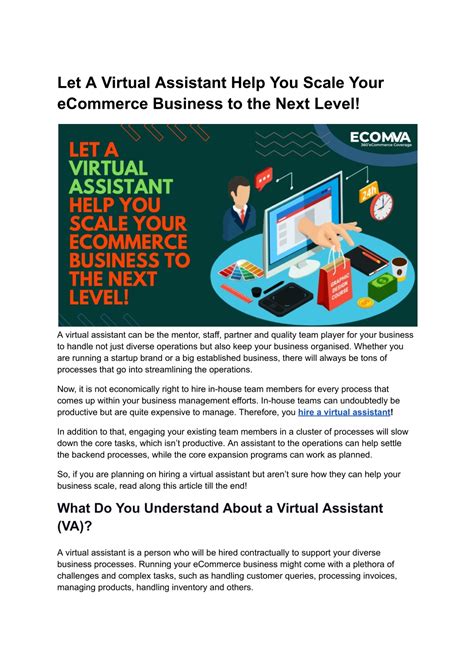 Ppt Let A Virtual Assistant Help You Scale Your Ecommerce Business To The Next Level