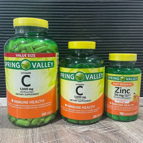 Spring Valley Vitamin C Supplement With Rose Hips 500 Mg 250 Count