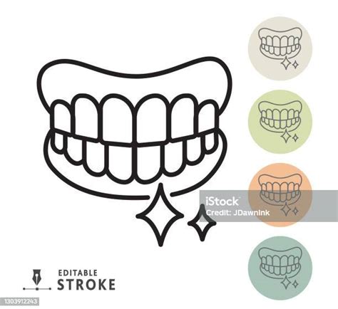 현대 스킨케어 와 뷰티 트리트먼트 치아 미백 얇은 라인 스타일 편집 가능한 스트로크 개념에 대한 스톡 벡터 아트 및 기타 이미지 개념 개념 기호 개체 그룹 Istock