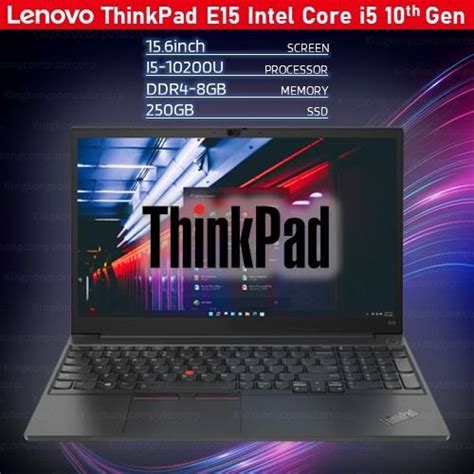 Lenovo Thinkpad E Intel Core I Th Gen Office Laptop Inch Gb Gb Ssd With