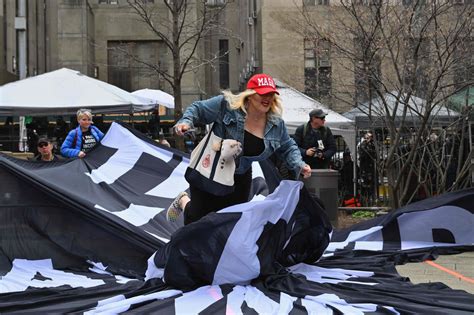 Chaos Outside Trump Court As Clashes Erupt Between