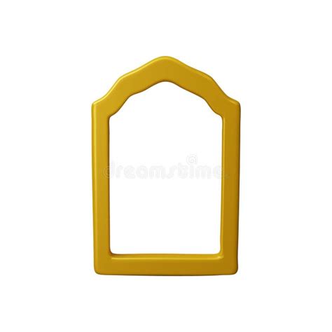 3d Frame Vector Illustration Of Golden Arch Architectural Element Stock Vector Illustration