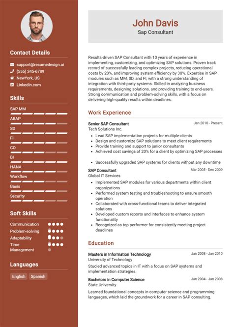 14 Sap Mm Consultant Resume Examples And Templates For 2024