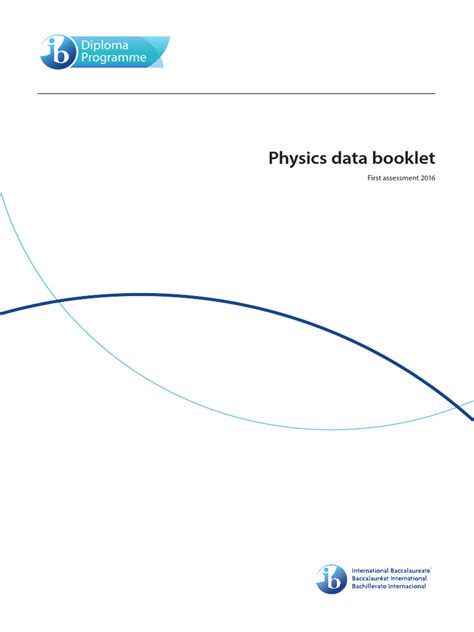 Ib Physics Data Booklet Pdf Electronvolt Mass