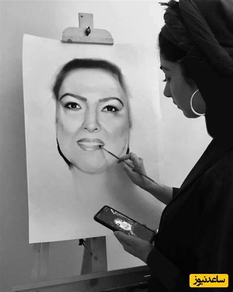 مهارت بالای زهرا سزاوار، پریزاد سریال طوبی در کشیدن پرتره به سبک سیاه
