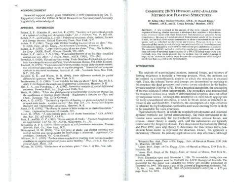 Pdf Composite 2d 3d Hydroelastic‐analysis Method For Floating Structures