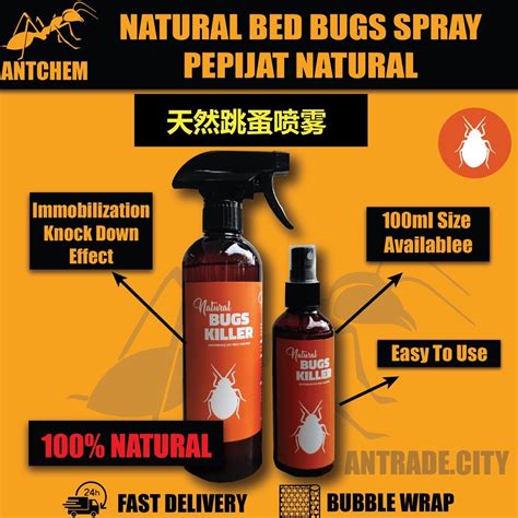 Natural Bed Bugs Killing Spray 100ml And 500ml Ubat Pepijat Berkesan