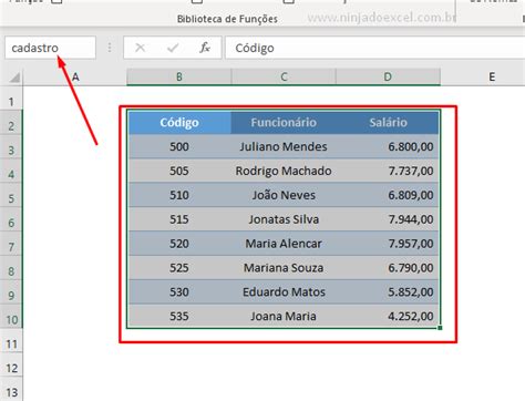 Como Aumentar Intervalo Nomeado Automaticamente No Excel Ninja Do Excel