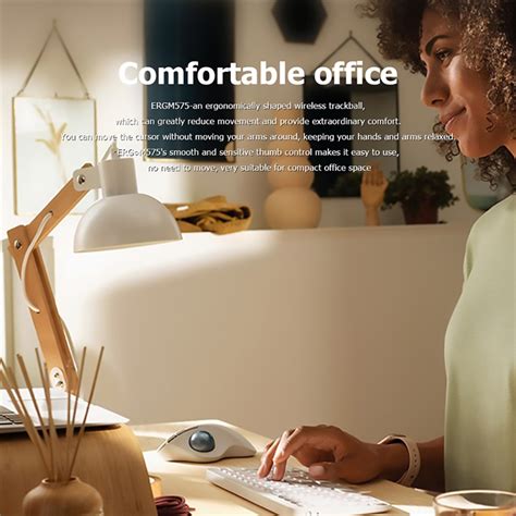 Logitech M575 Wireless Trackball Mouse White