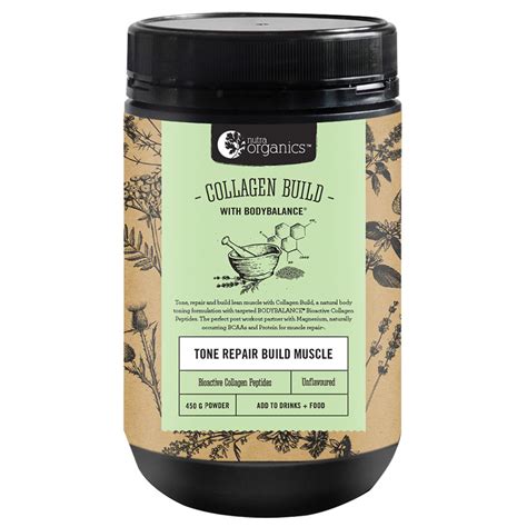 Nutra Organics Collagen Build Tone Repair Build Muscle Australian