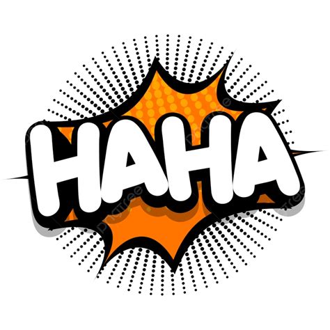 Haha Comic Book Speech Explosion Bubble Vector Art Illustration For