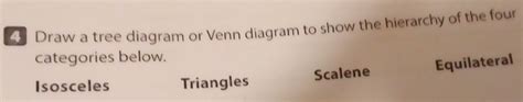 Solved Draw A Tree Diagram Or Venn Diagram To Show The Hierarchy Of The Four Categories Below