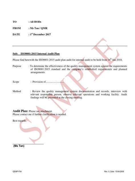 Iso9001 Audit Plan Pdf Iso 9000 Audit