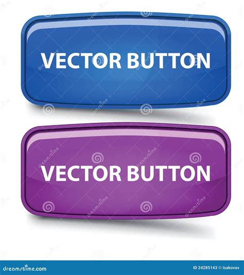 Vector Rectangular Glass Button Stock Vector Illustration Of Select Shine 24285143