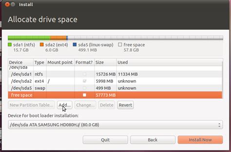 Linux Tutorials Allocate Drive Space For Ubuntu Natty Narwhal