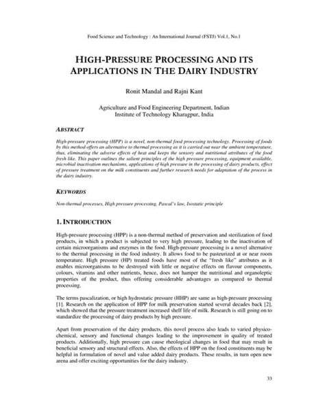 High Pressure Processing Pptx