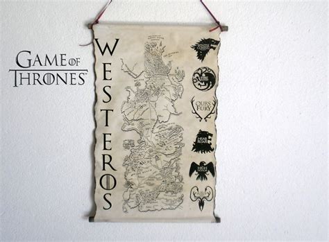 Map Of Westeros Game Of Thrones Map Got Map Poster Game Of Thrones