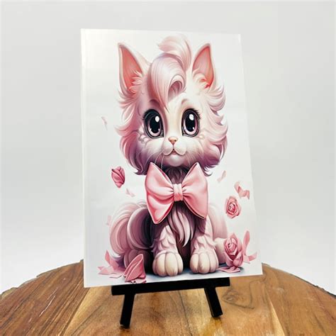 Paris The Elegant Pink Cat Notebook Creative Zk Designs