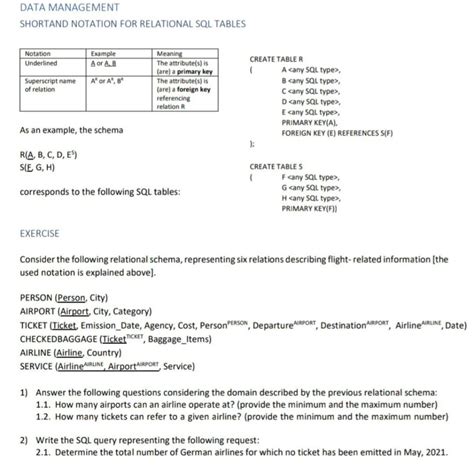 Solved DATA MANAGEMENT SHORTAND NOTATION FOR RELATIONAL SQL Chegg Com