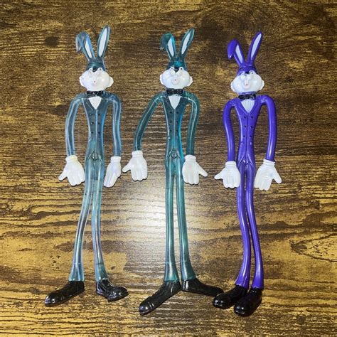 Vintage Rabbit Bendy Vintage Bendable Bendy Wire Rubber Orange Rabbit