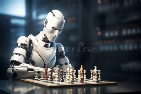 android robot chess master stock illustration illustration of endgame