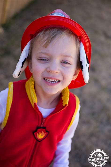 No Sew Paw Patrol Marshall Costume
