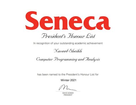 Naveed Sheikh On Linkedin Really Happy To Receive The Presidents Honour List Award And