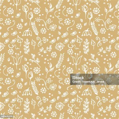 꽃 지 나뭇잎 도트와 원활한 벡터 패턴 블루 손으로 그린 배경 손 밑그림 그리기입니다 낙서 재 밌 스타일입니다 손으로 그린 원활한 유치 한 패턴의 시리즈입니다 갈색에 대한