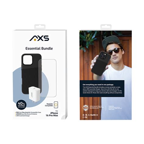 Axs Case Screen Power Bundle Iphone 16 Pro Max Atandt