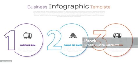 세트 라인 석유 철도 저수조 금속 파이프 및 밸브 및 유조선 트럭 비즈니스 인포그래픽 템플릿입니다 벡터 가솔린에 대한 스톡 벡터